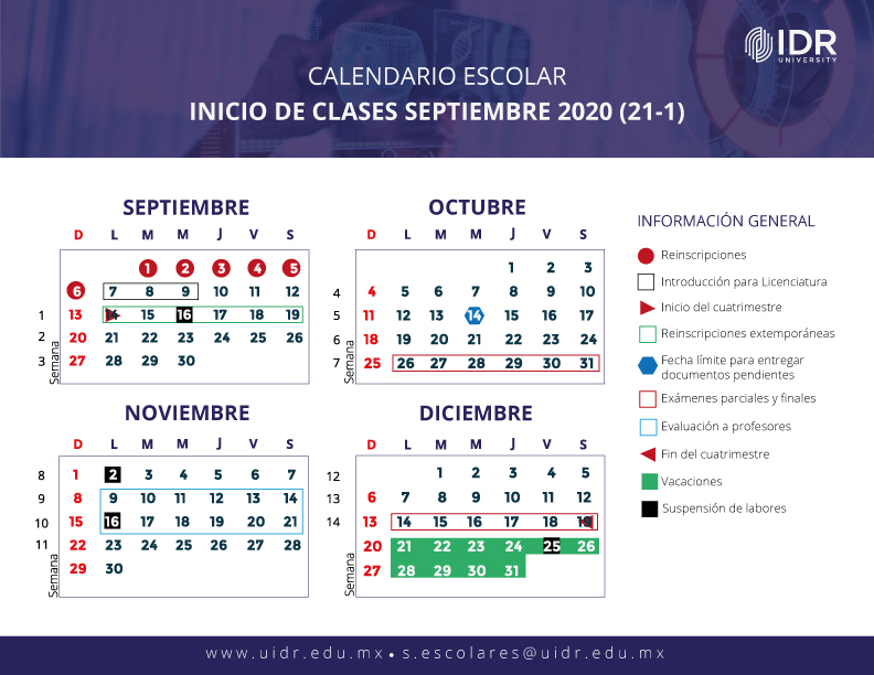 Calendario Escolar 2020 2021 Mexico